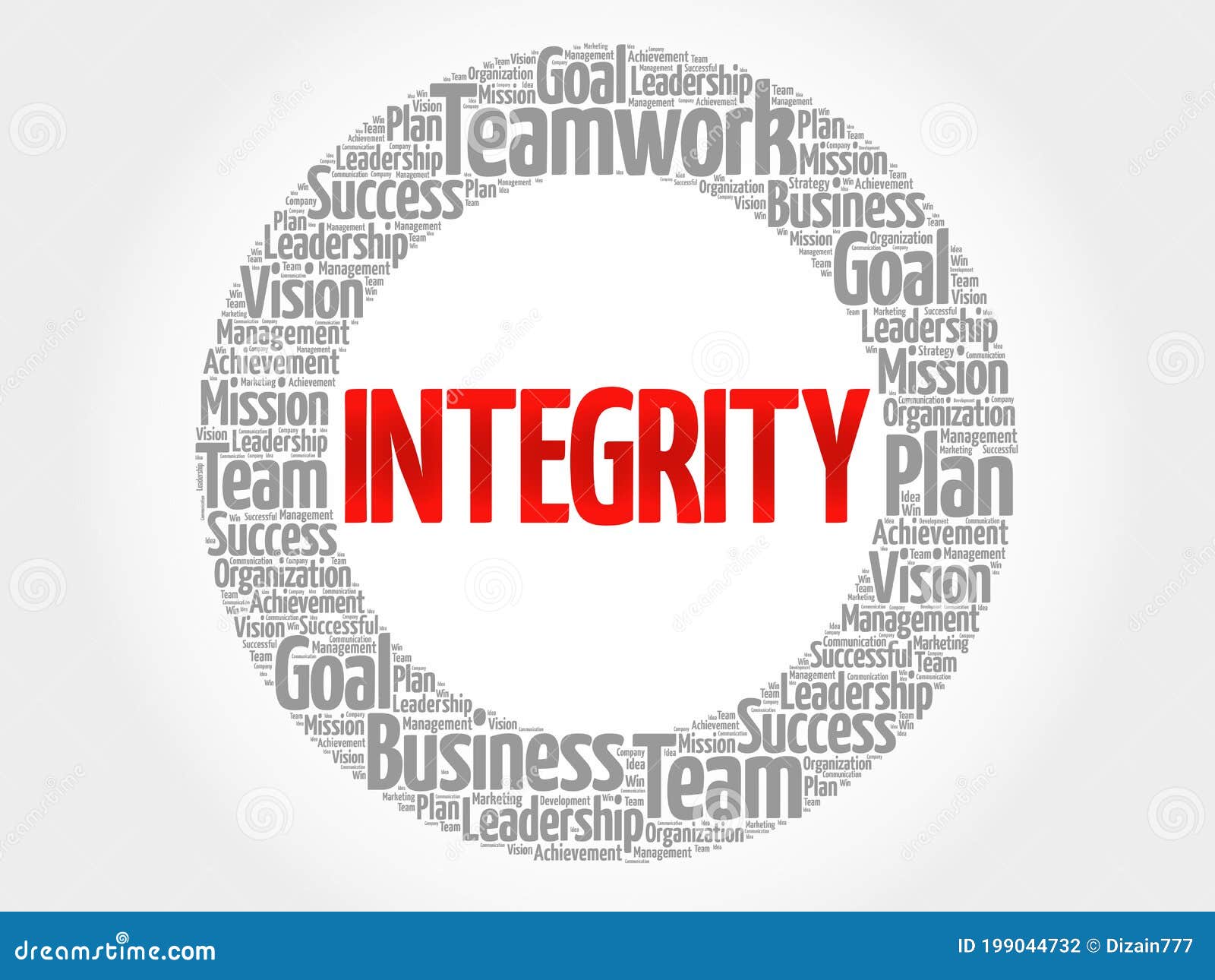 Integrity Circle Word Cloud Stock Illustration - Illustration of cloud ...