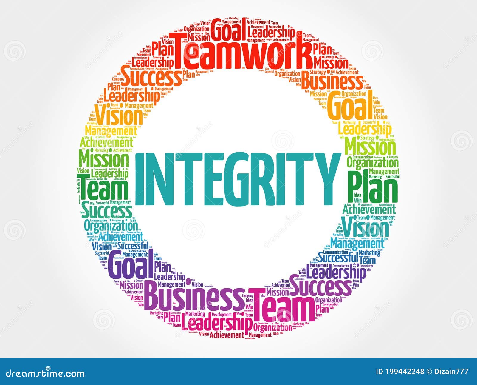 Integrity Circle Word Cloud Stock Illustration - Illustration of choice ...