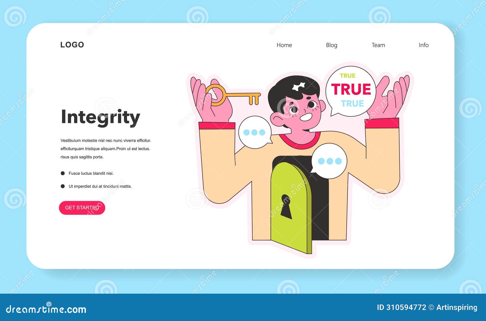 Integrity Concept. Vector Illustration. Stock Vector - Illustration of ...