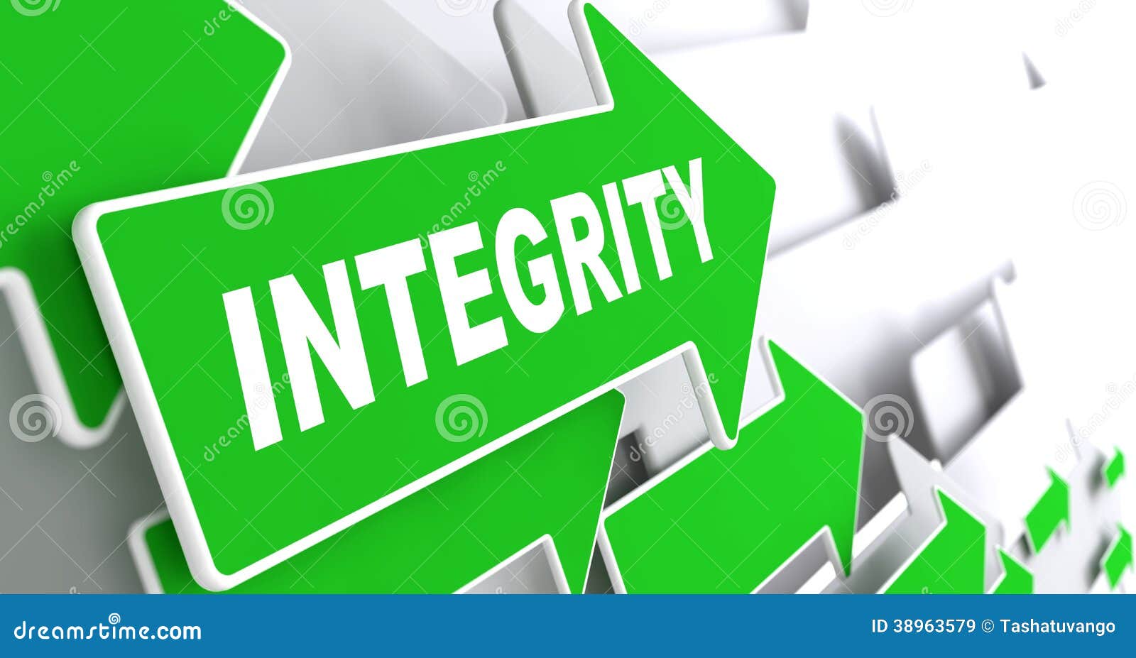 Integrity on Green Arrow. stock illustration. Illustration of ...