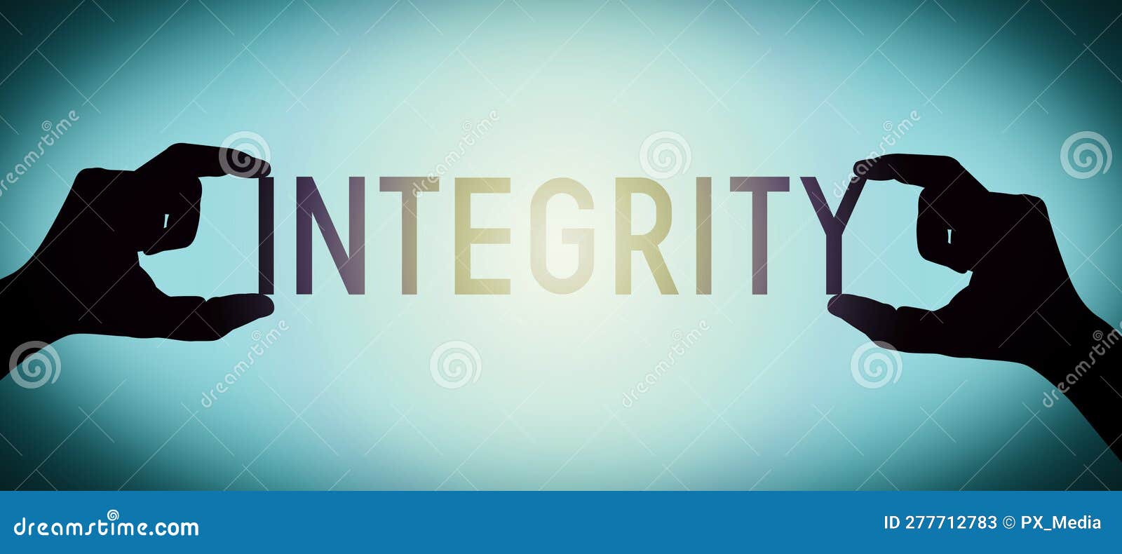 Integrity - Human Hands Holding Black Silhouette Word Royalty-Free ...