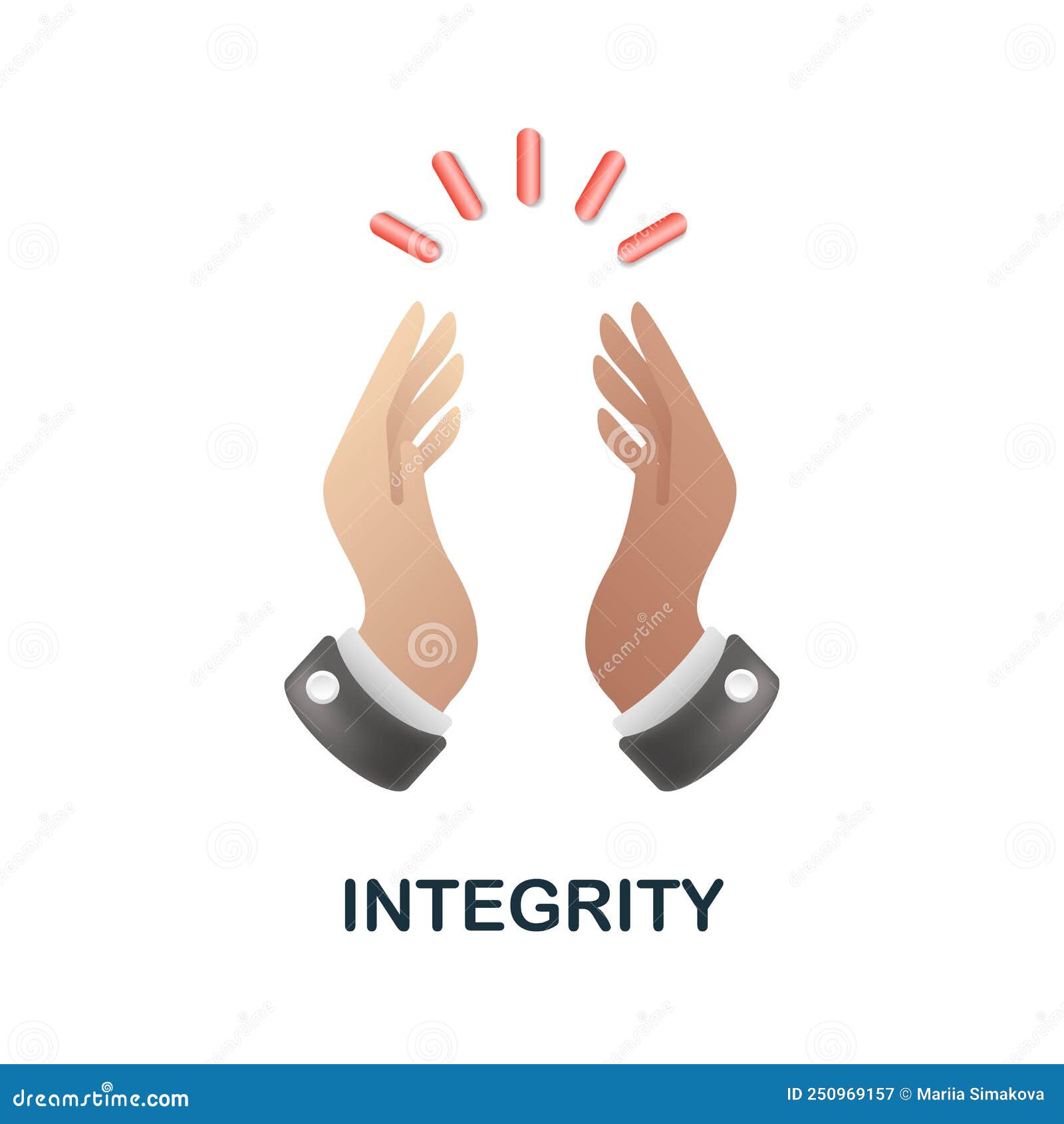 Integrity Icon in 3d. Colored Illustration from Core Values Collection ...
