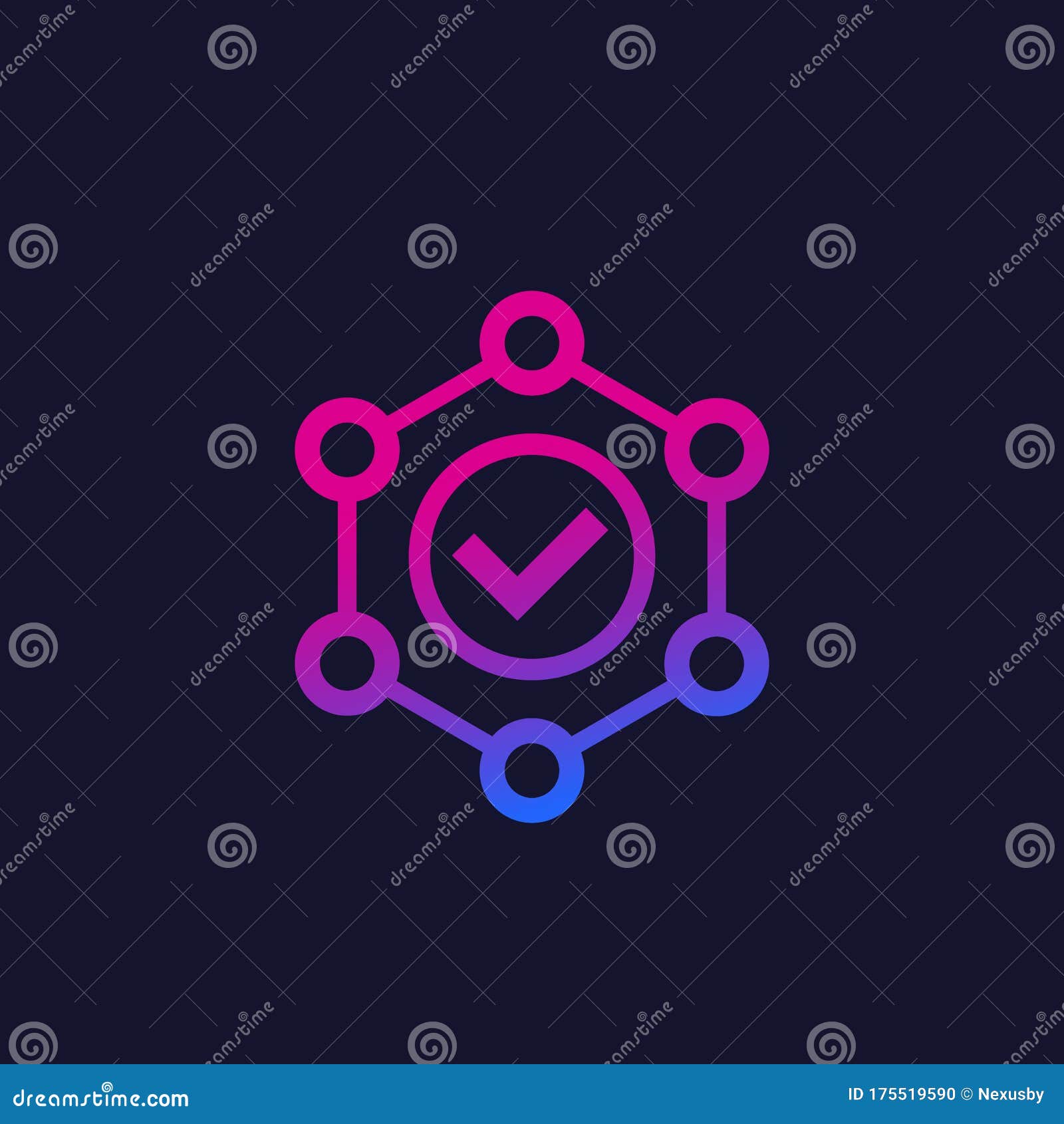 Integrity icon on dark stock vector. Illustration of check - 175519590