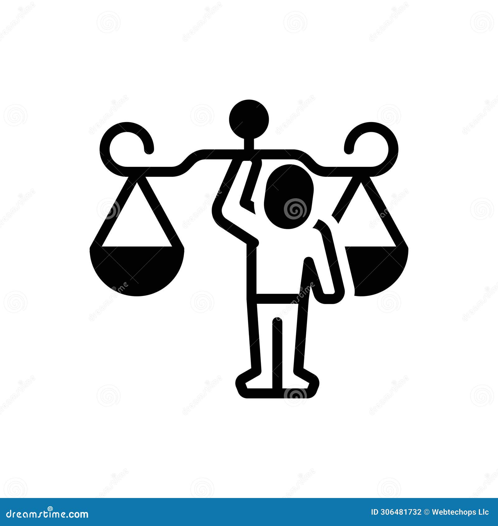 Black Solid Icon for Integrity, Trust and Law Stock Illustration ...