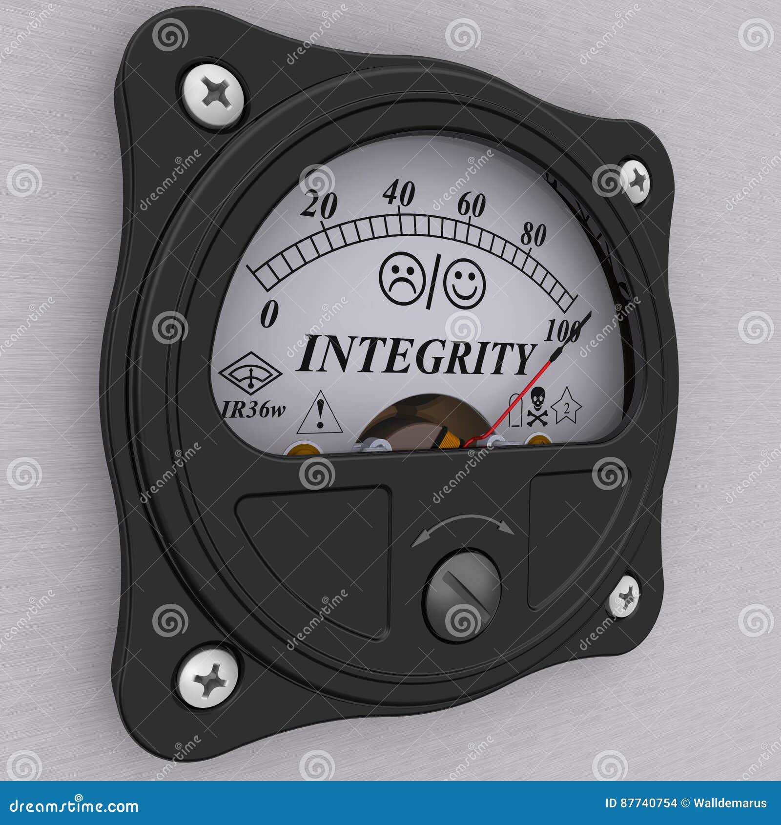 Integrity indicator stock illustration. Illustration of honesty - 87740754