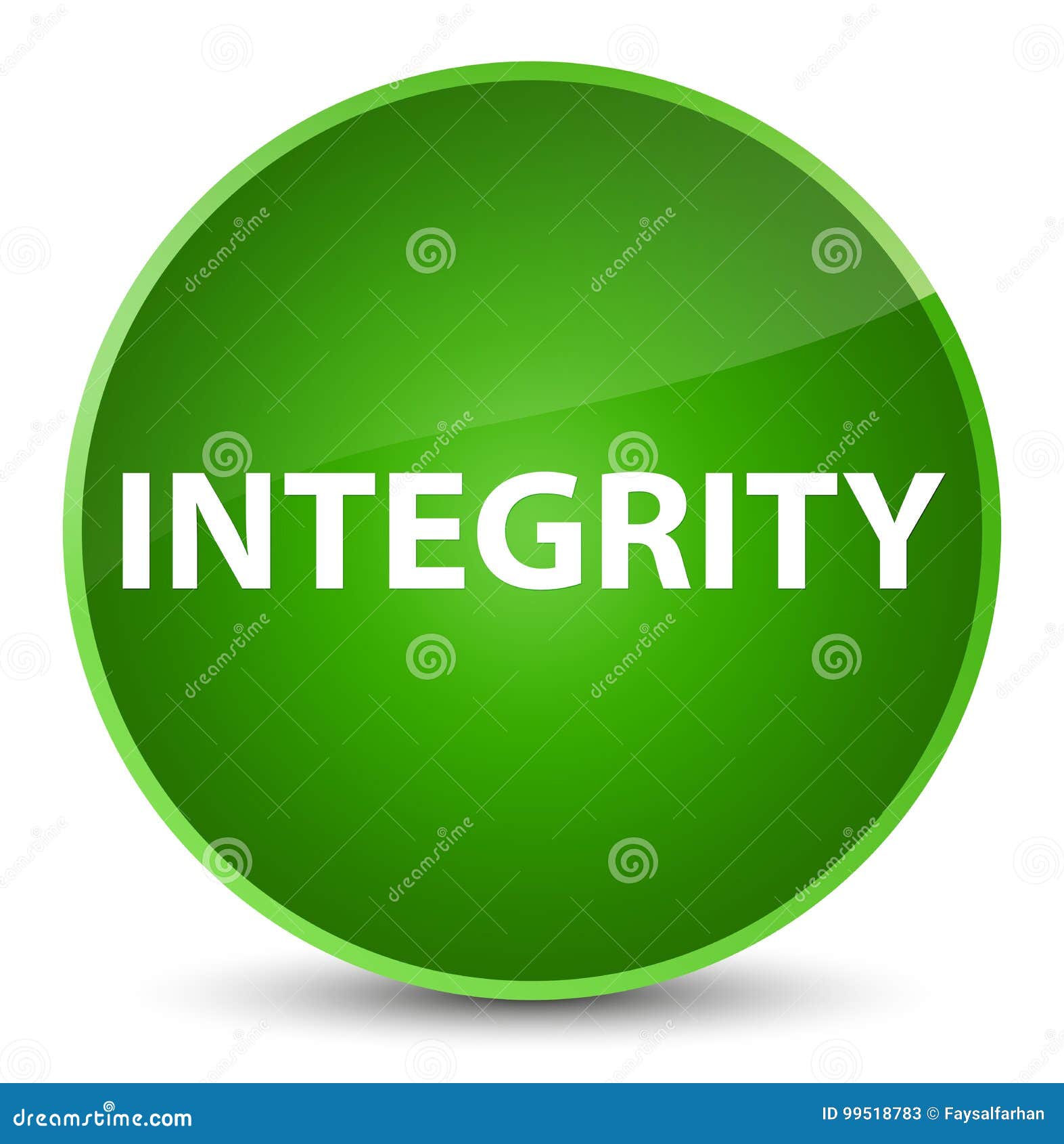 Integrity Elegant Green Round Button Stock Illustration - Illustration ...