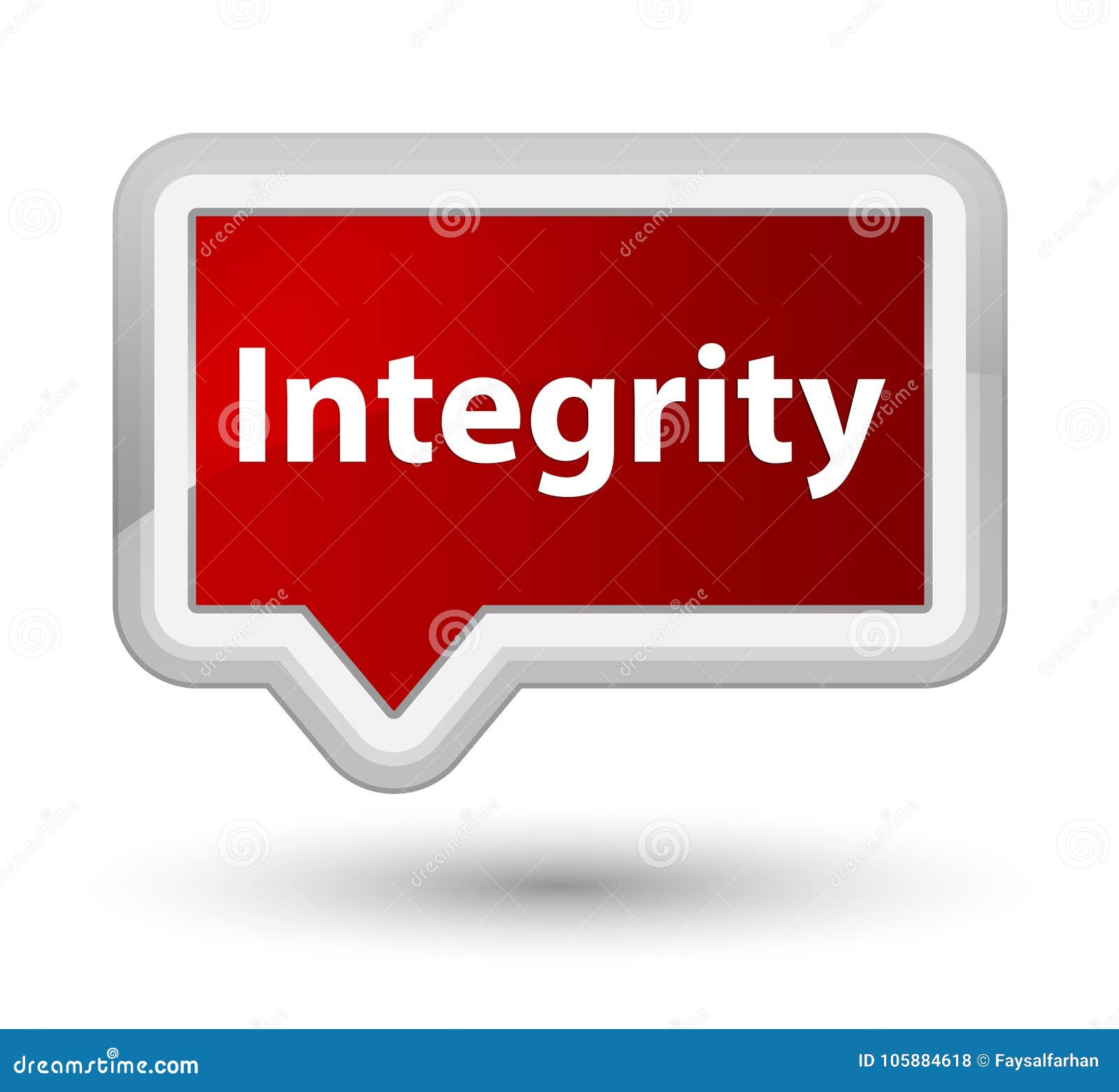 Integrity Prime Red Banner Button Stock Illustration - Illustration of ...