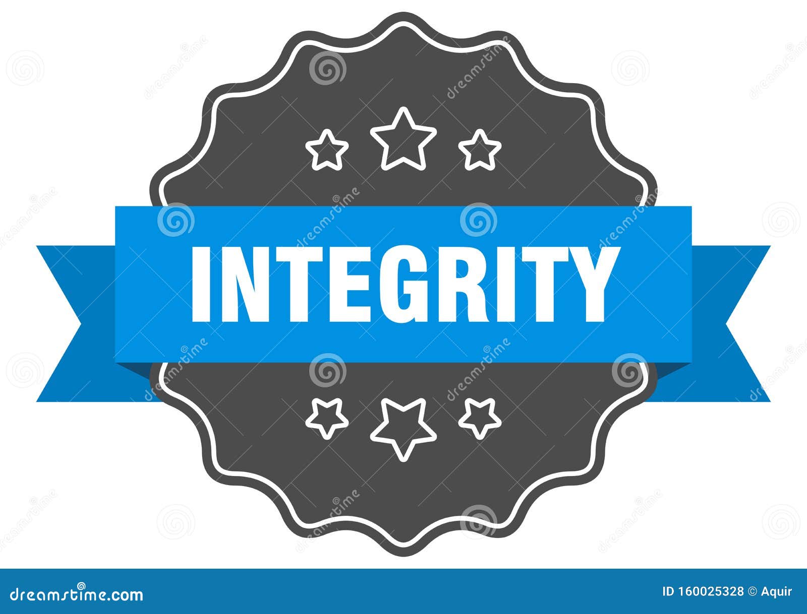 Integrity label stock vector. Illustration of gray, sign - 160025328