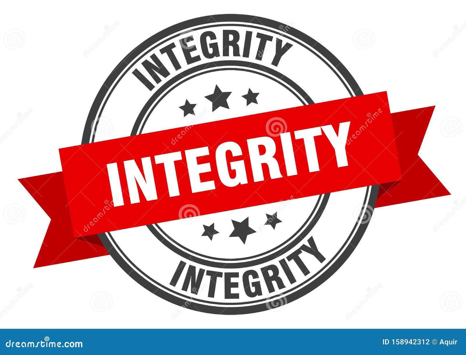 Integrity label stock vector. Illustration of sticker - 158942312