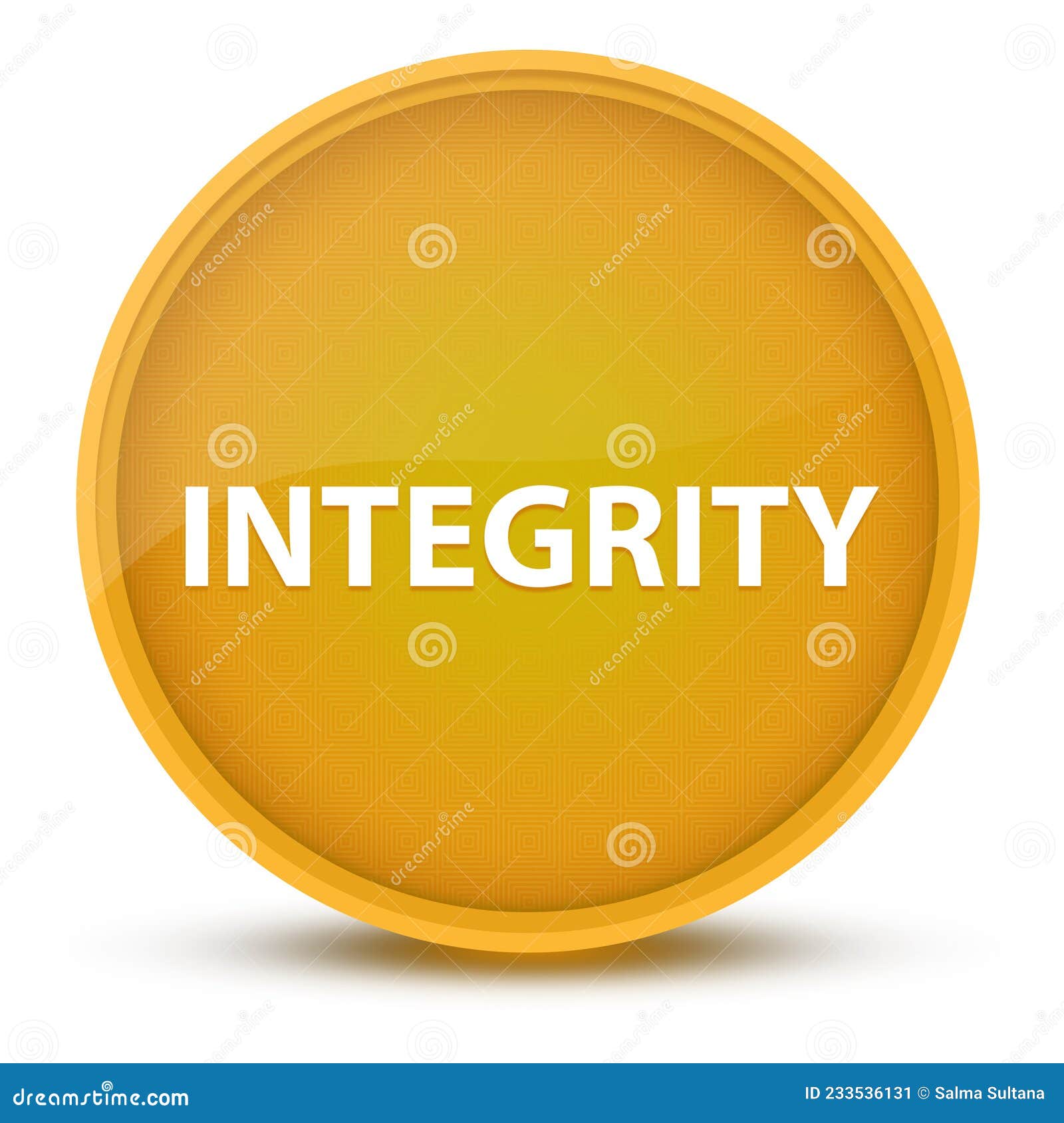 Integrity Luxurious Glossy Yellow Round Button Abstract Stock ...