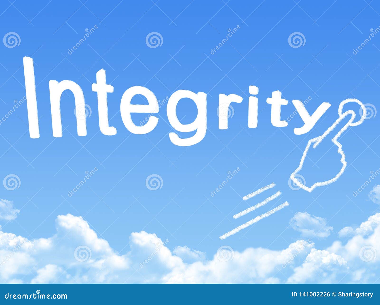 Integrity Message Cloud Shape Stock Illustration - Illustration of ...