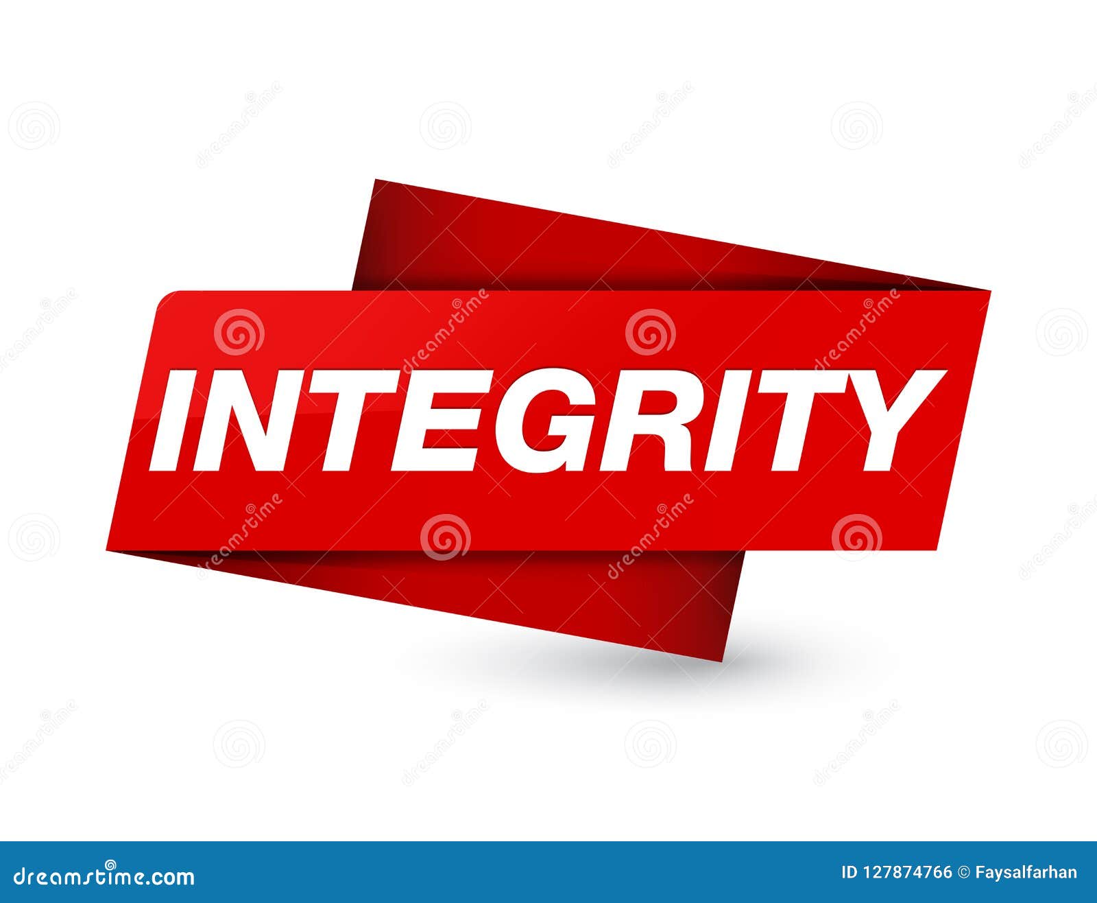 Integrity Premium Red Tag Sign Stock Illustration - Illustration of ...