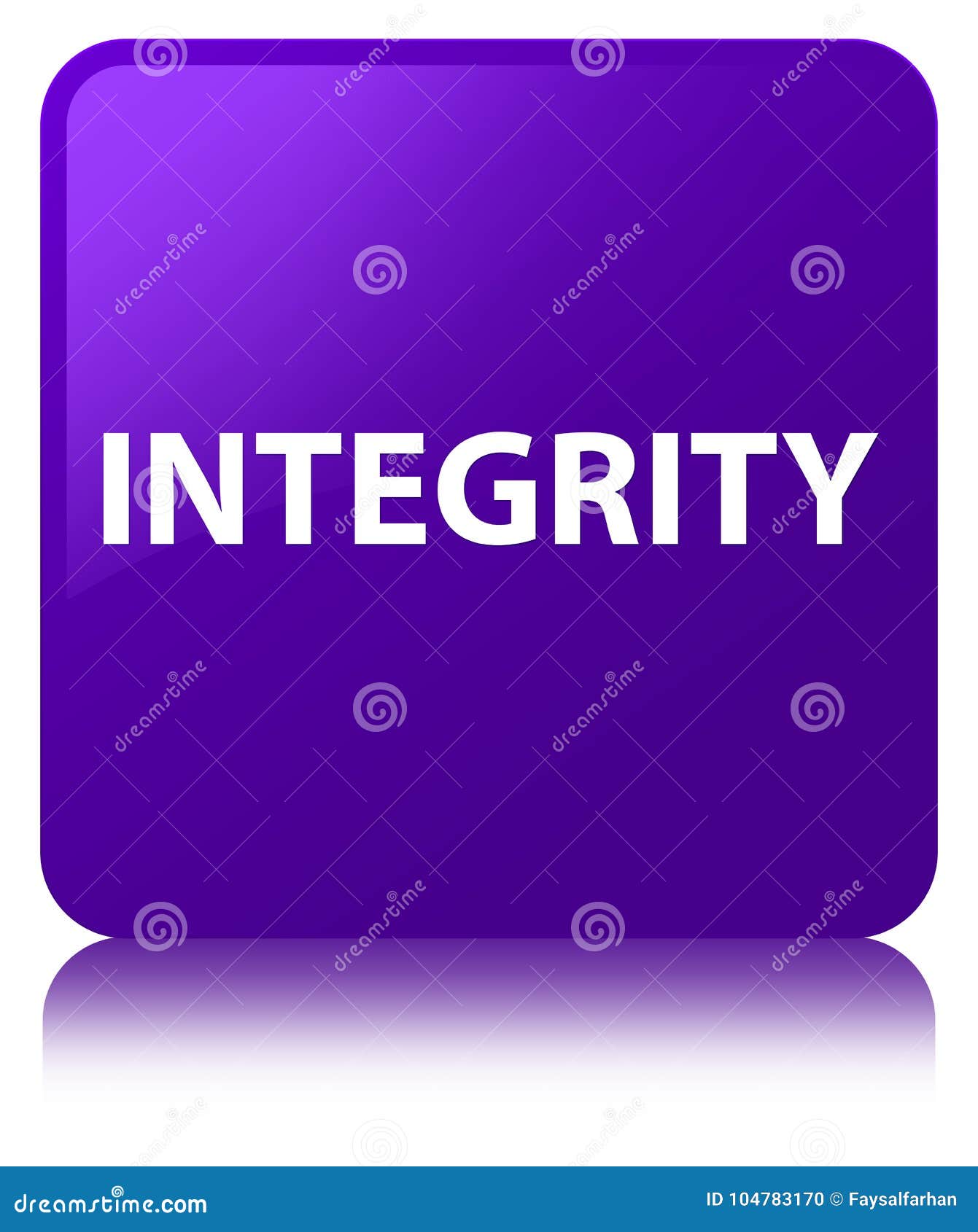 Integrity Purple Square Button Stock Illustration - Illustration of ...