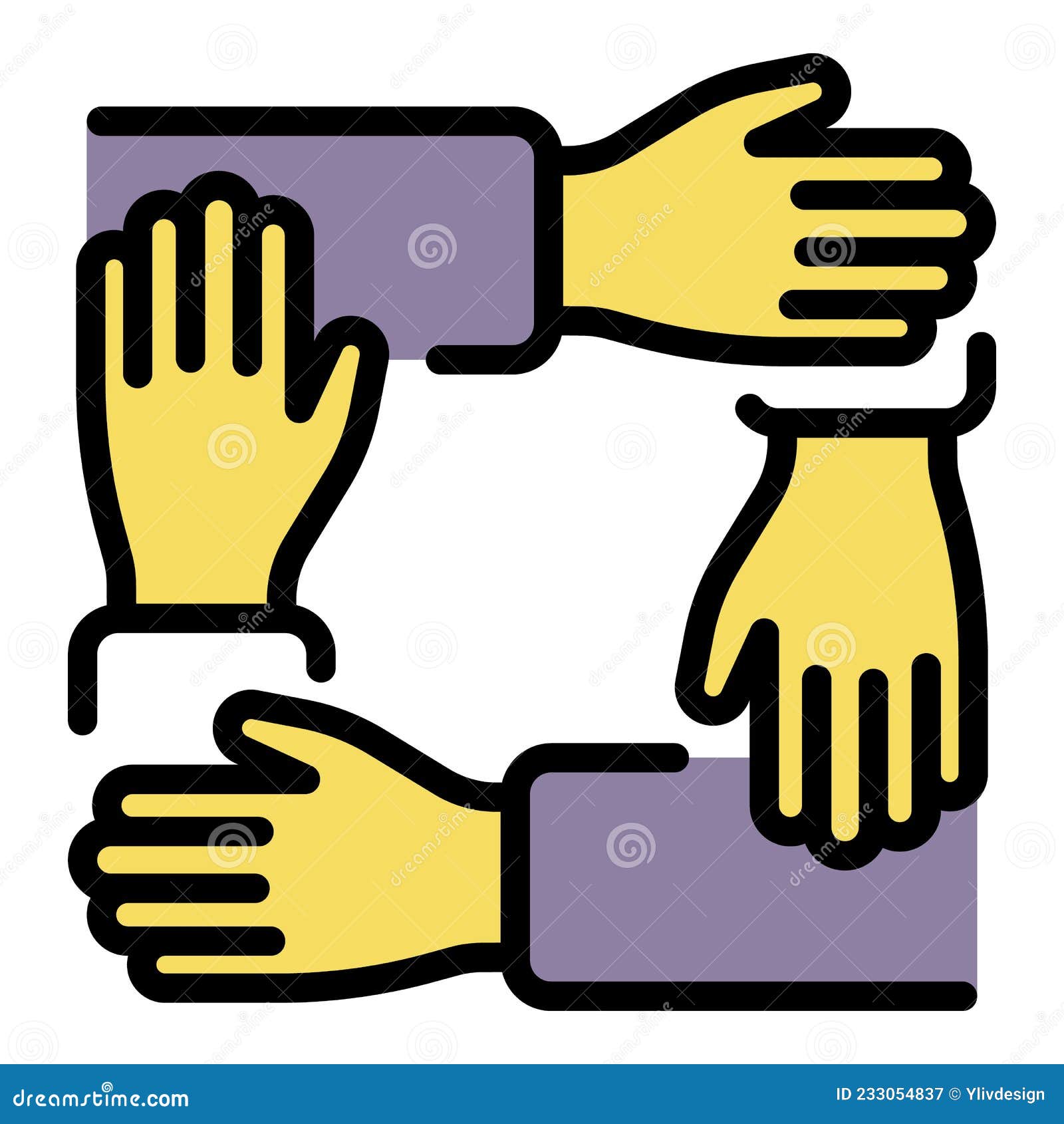 Racism Color Line Icon. Harassment, And Violence. Human Rights. Sign ...