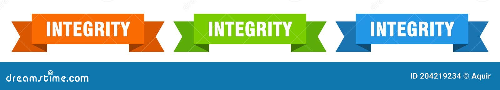 Integrity Ribbon. Integrity Isolated Paper Sign. Banner Stock Vector ...
