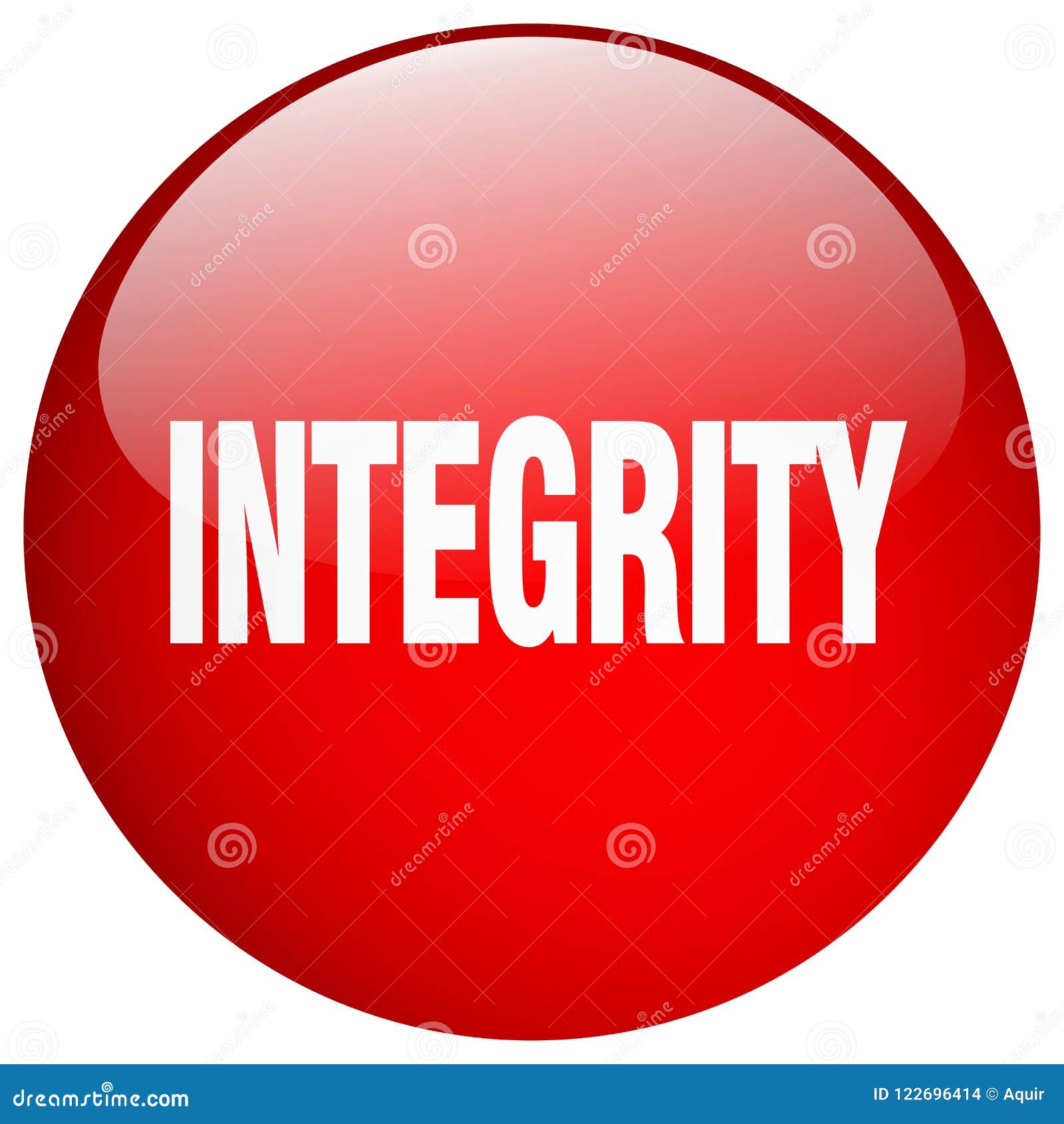Integrity button stock vector. Illustration of flat - 122696414