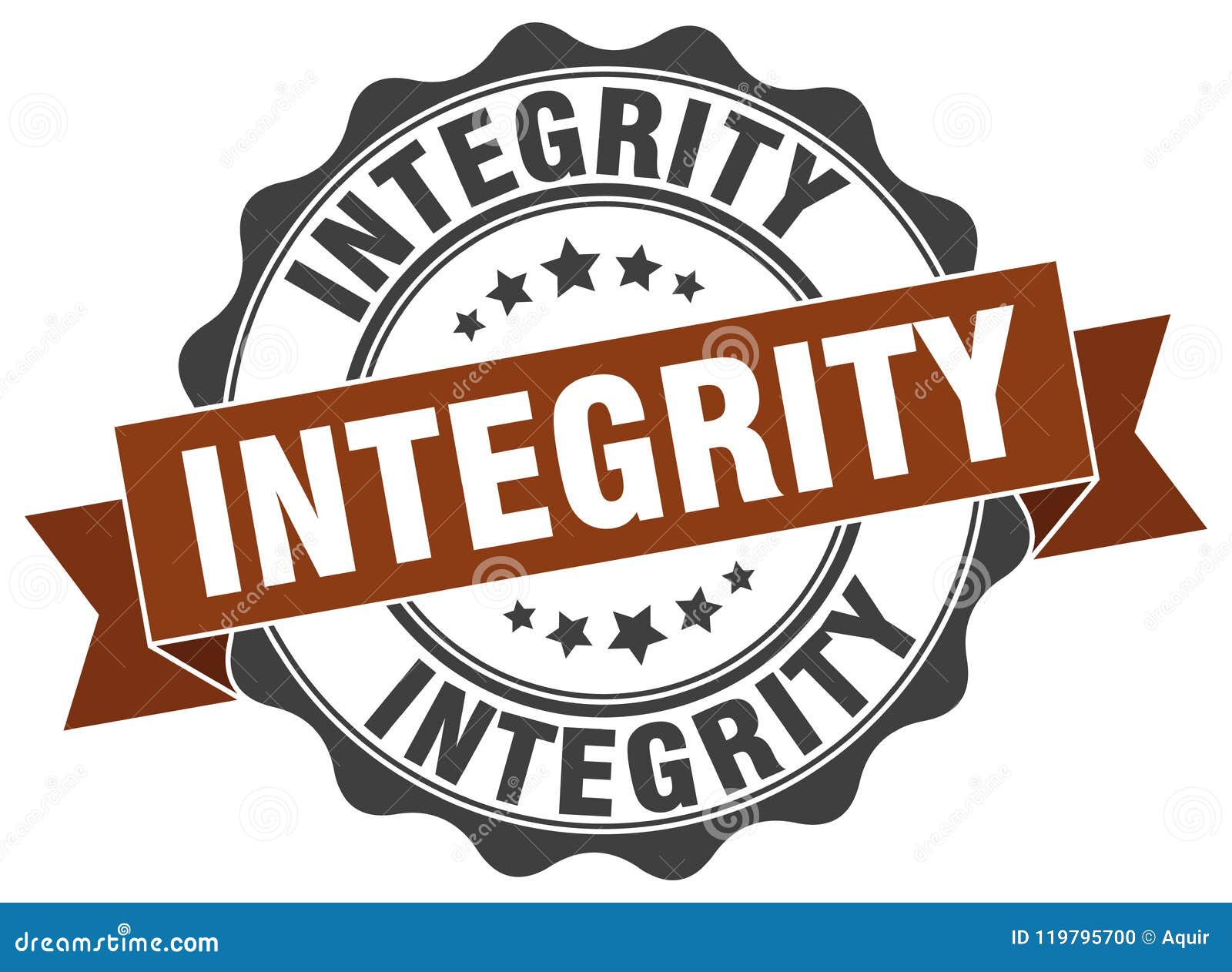Integrity seal. stamp stock vector. Illustration of vector - 119795700