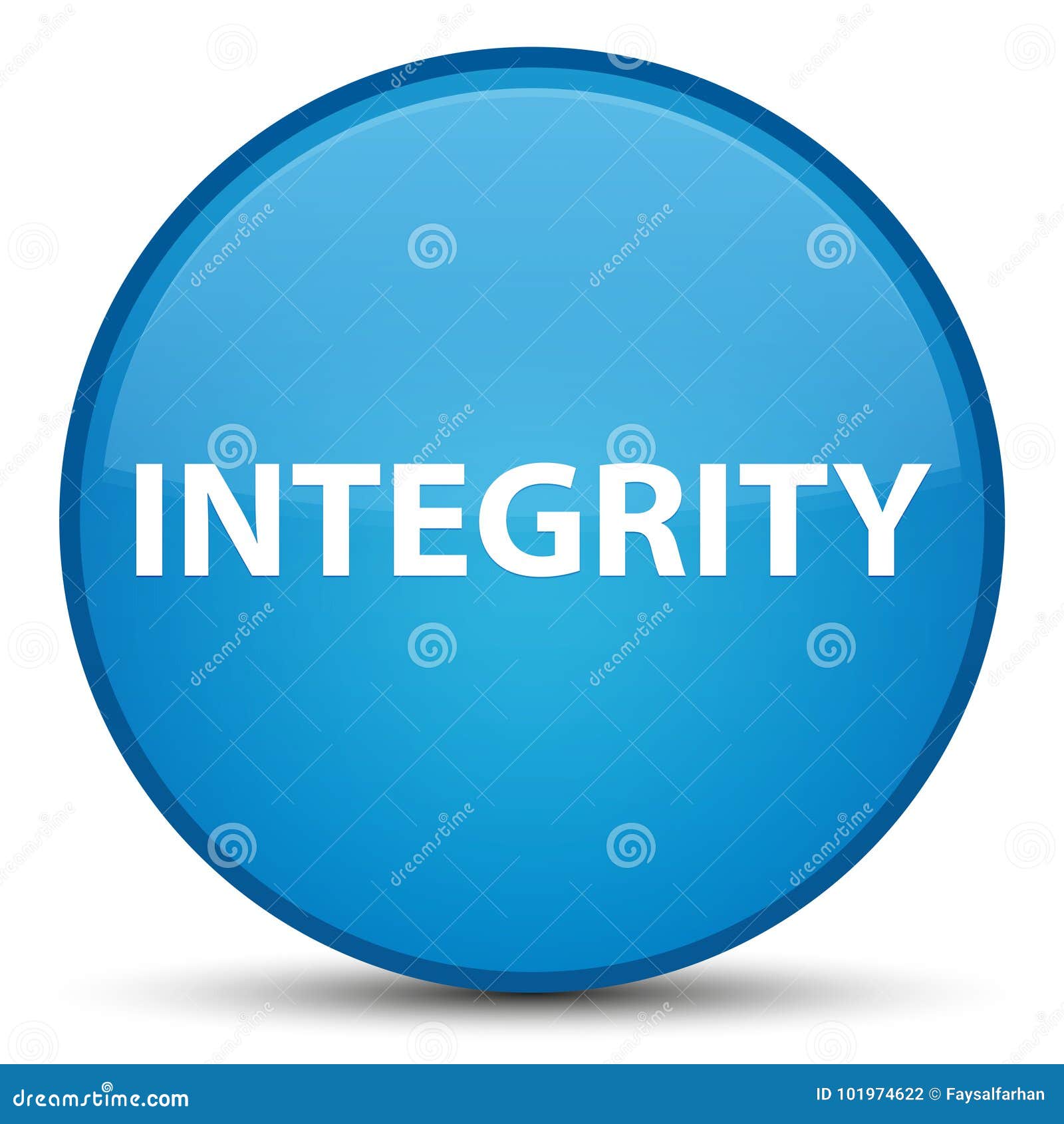 Integrity Special Cyan Blue Round Button Stock Illustration ...