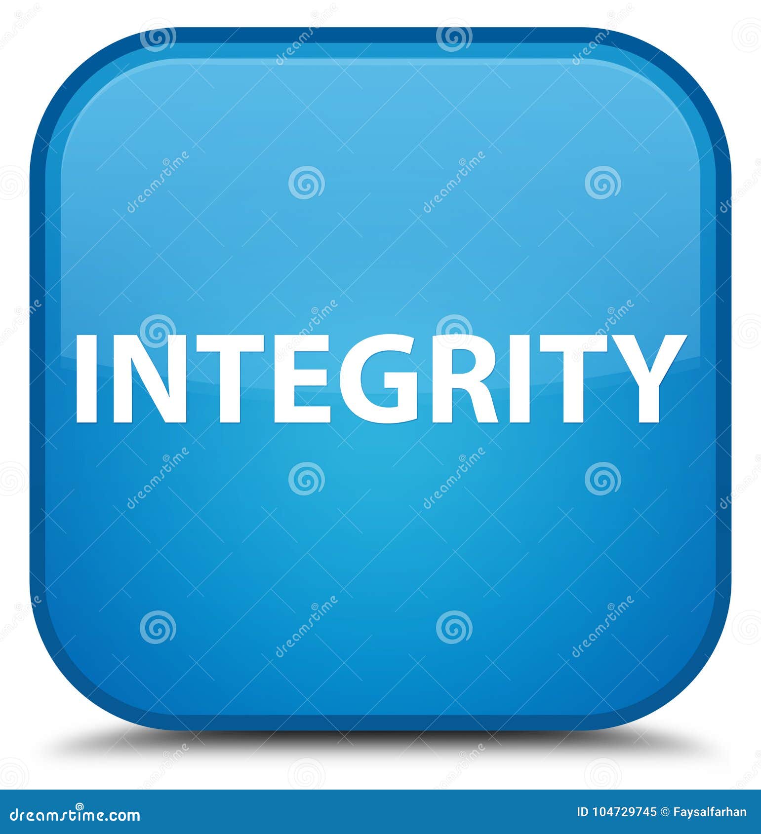 Integrity Special Cyan Blue Square Button Stock Illustration ...
