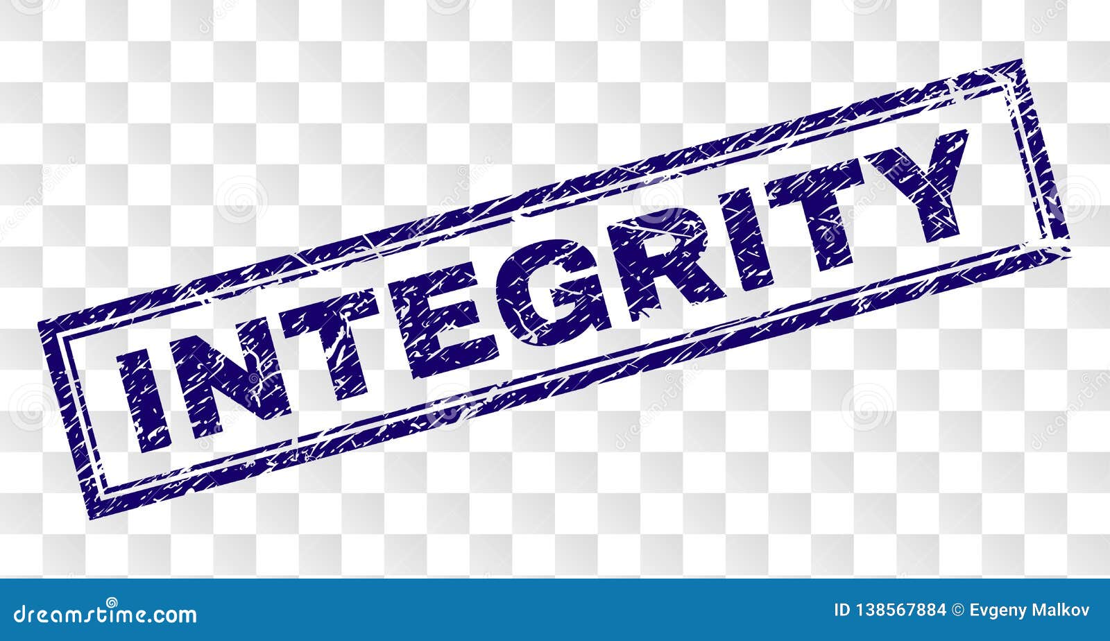 Scratched INTEGRITY Rectangle Stamp Stock Vector - Illustration of ...