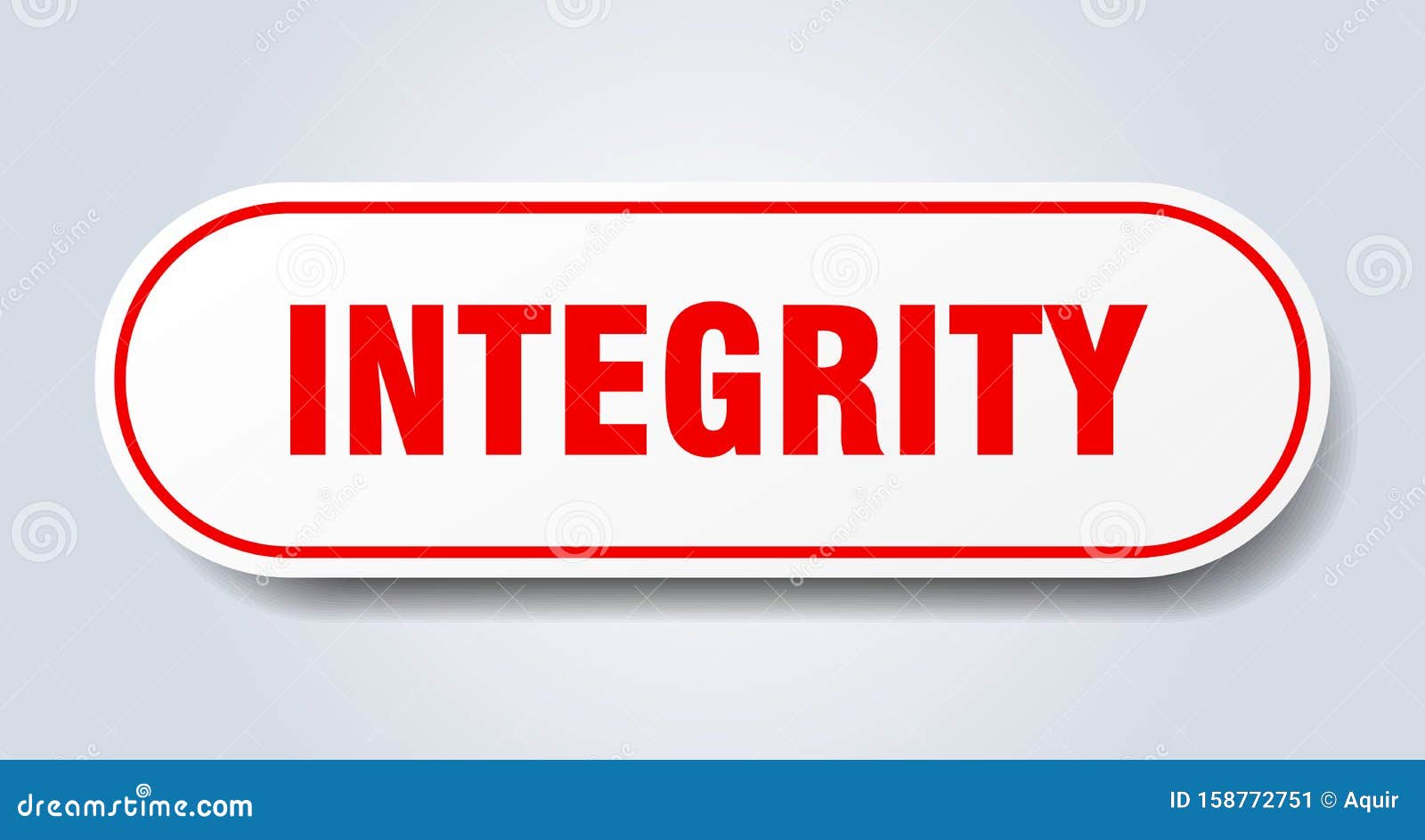 Integrity sticker. stock vector. Illustration of isolated - 158772751