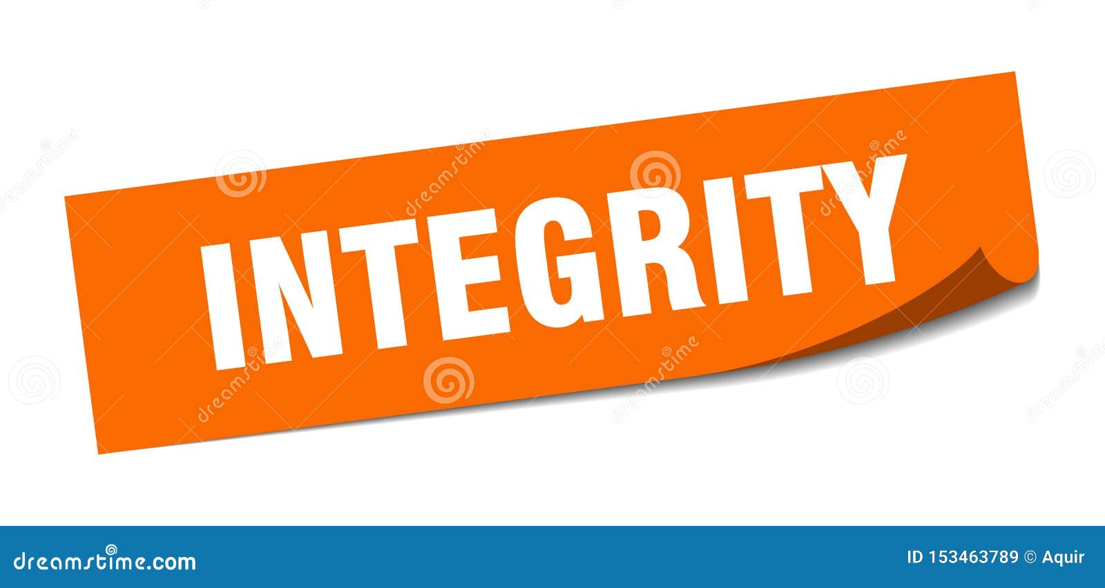 Integrity sticker. stock vector. Illustration of banner - 153463789