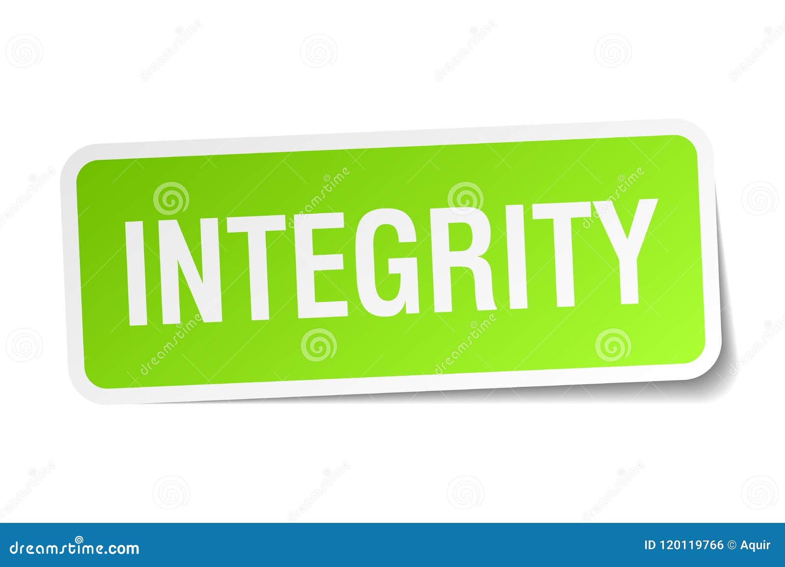 Integrity sticker stock vector. Illustration of sticker - 120119766
