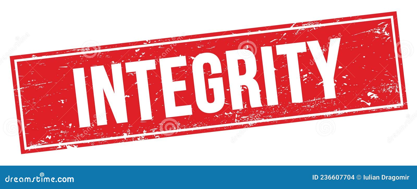INTEGRITY Text on Red Grungy Rectangle Stamp Stock Illustration ...