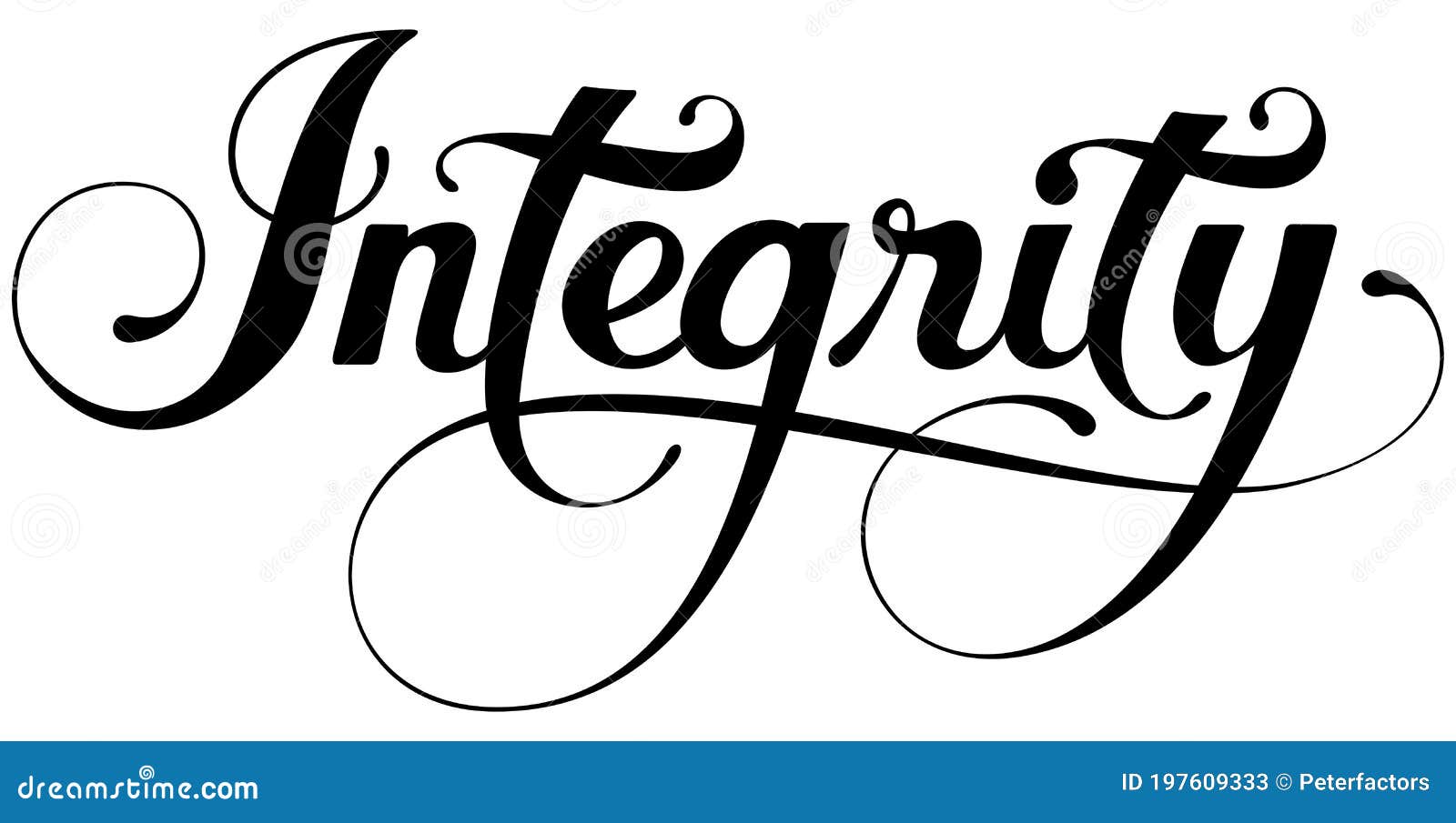 Honorable - Custom Calligraphy Text Vector Illustration | CartoonDealer ...