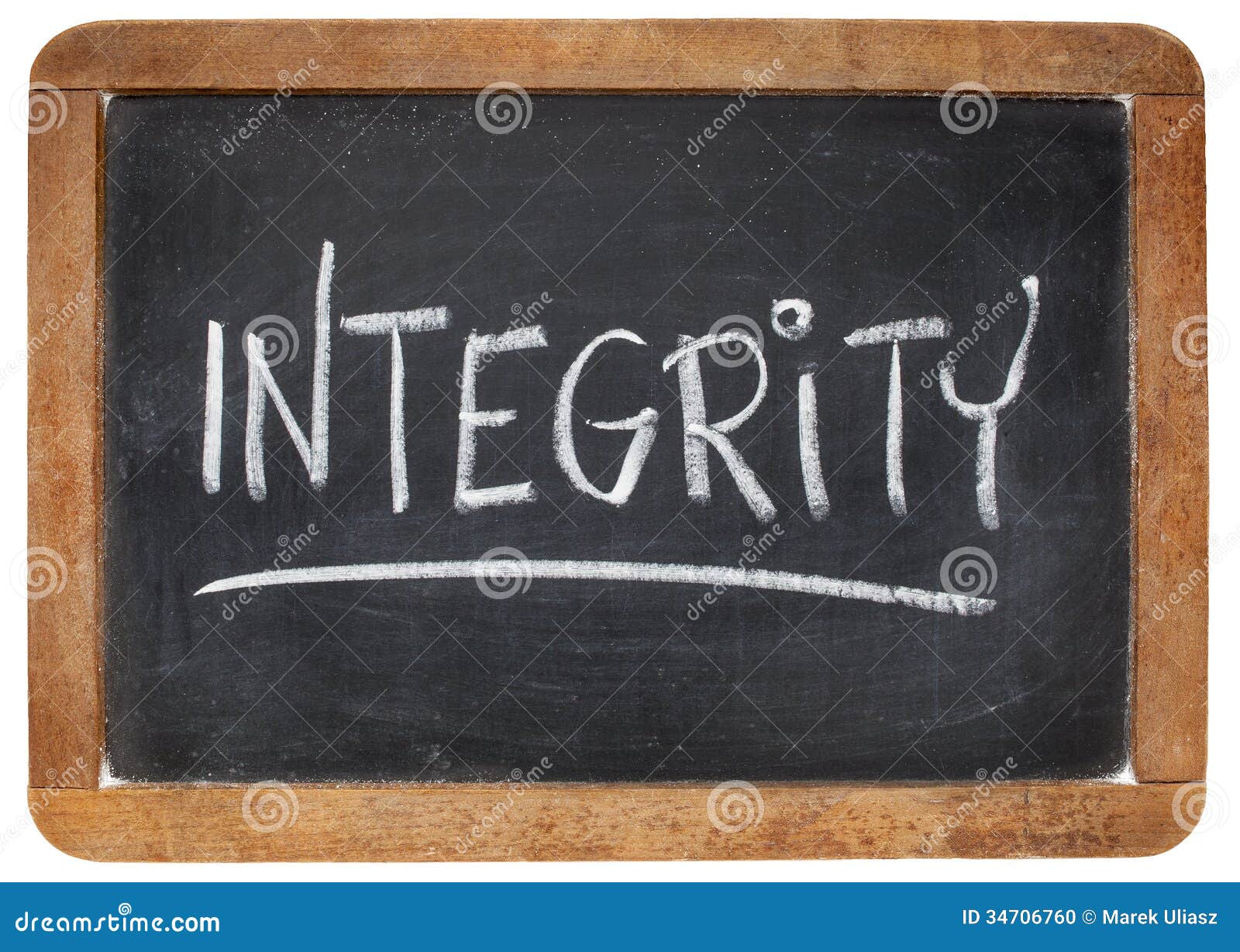 Integrity Word on Blackboard Stock Photo - Image of isolated, retro ...