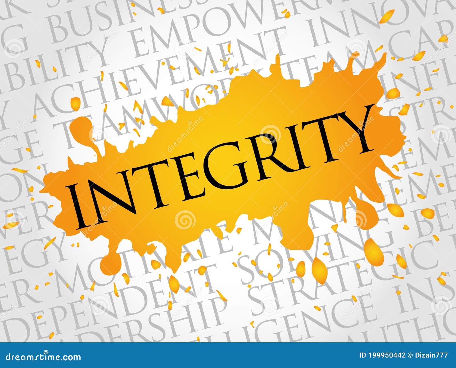 Integrity word cloud stock illustration. Illustration of idea - 199950442