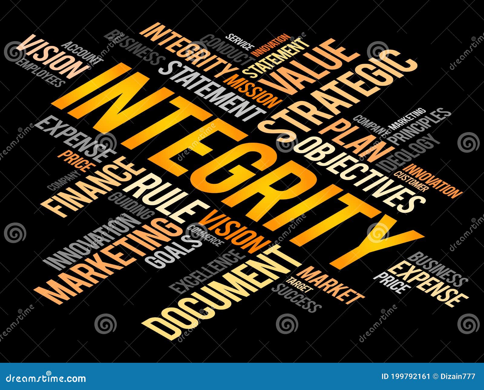 Integrity Word Cloud Collage, Business Concept Background Stock Image ...