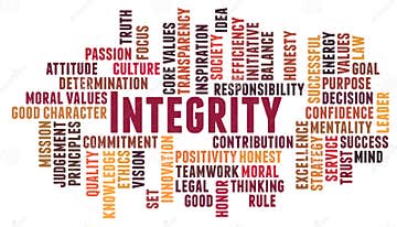 Integrity Word Cloud Concept Stock Illustration - Illustration of ...