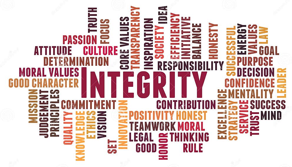 Integrity Word Cloud Concept Stock Illustration - Illustration of ...