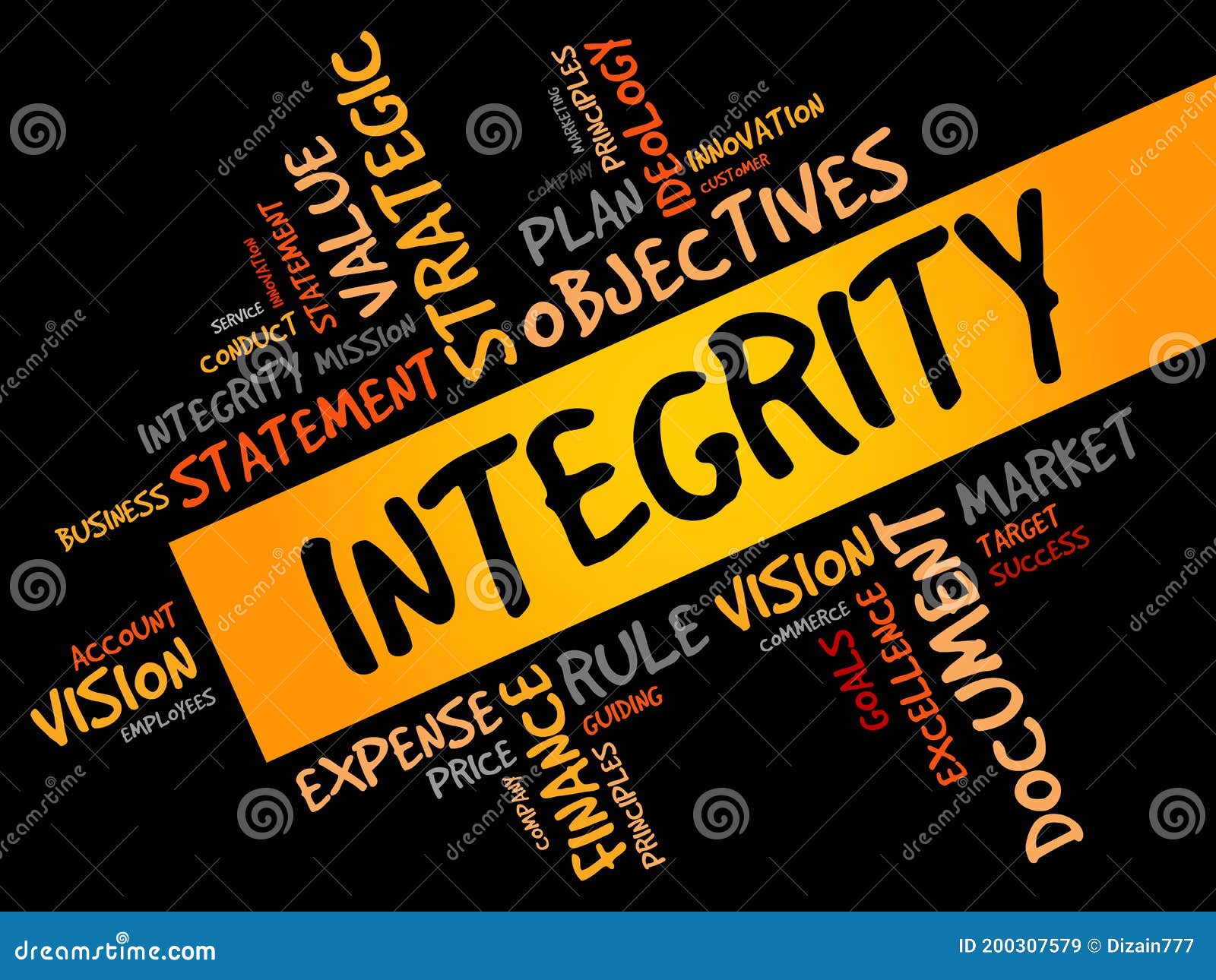 Integrity word cloud stock illustration. Illustration of integrity ...