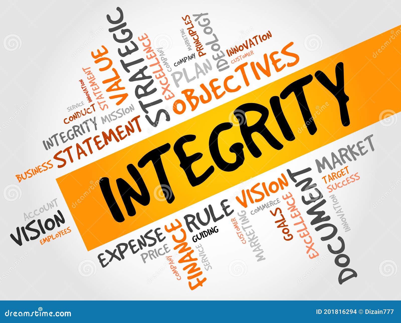 Integrity word cloud stock illustration. Illustration of testing ...
