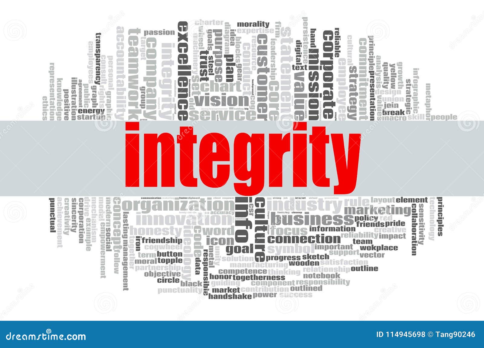 Integrity word cloud stock illustration. Illustration of core - 114945698