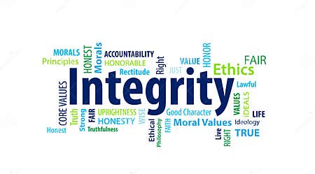 Integrity Word Cloud stock vector. Illustration of technology - 158104697