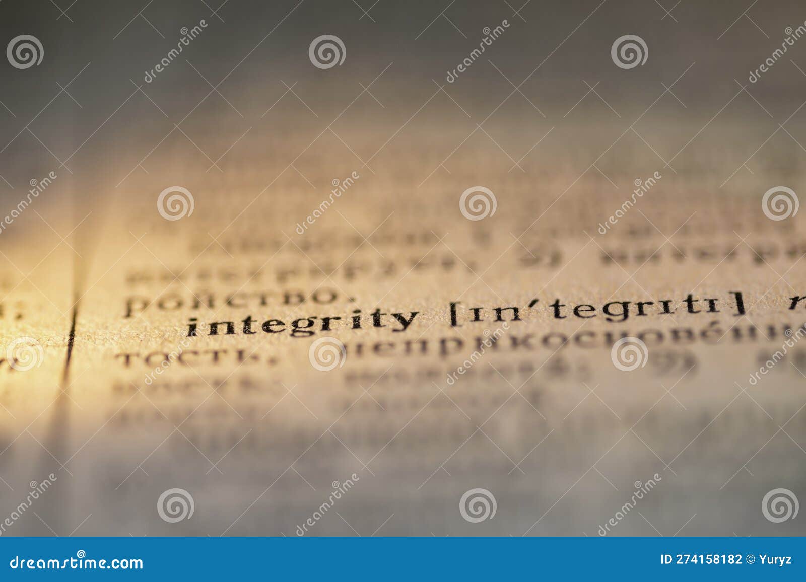Integrity word dictionary stock photo. Image of fairness - 274158182