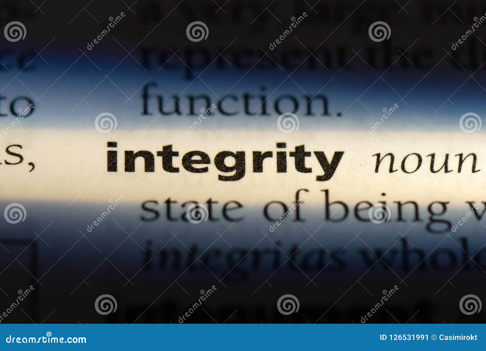 Integrity stock image. Image of isolated, closeup, book - 126531991