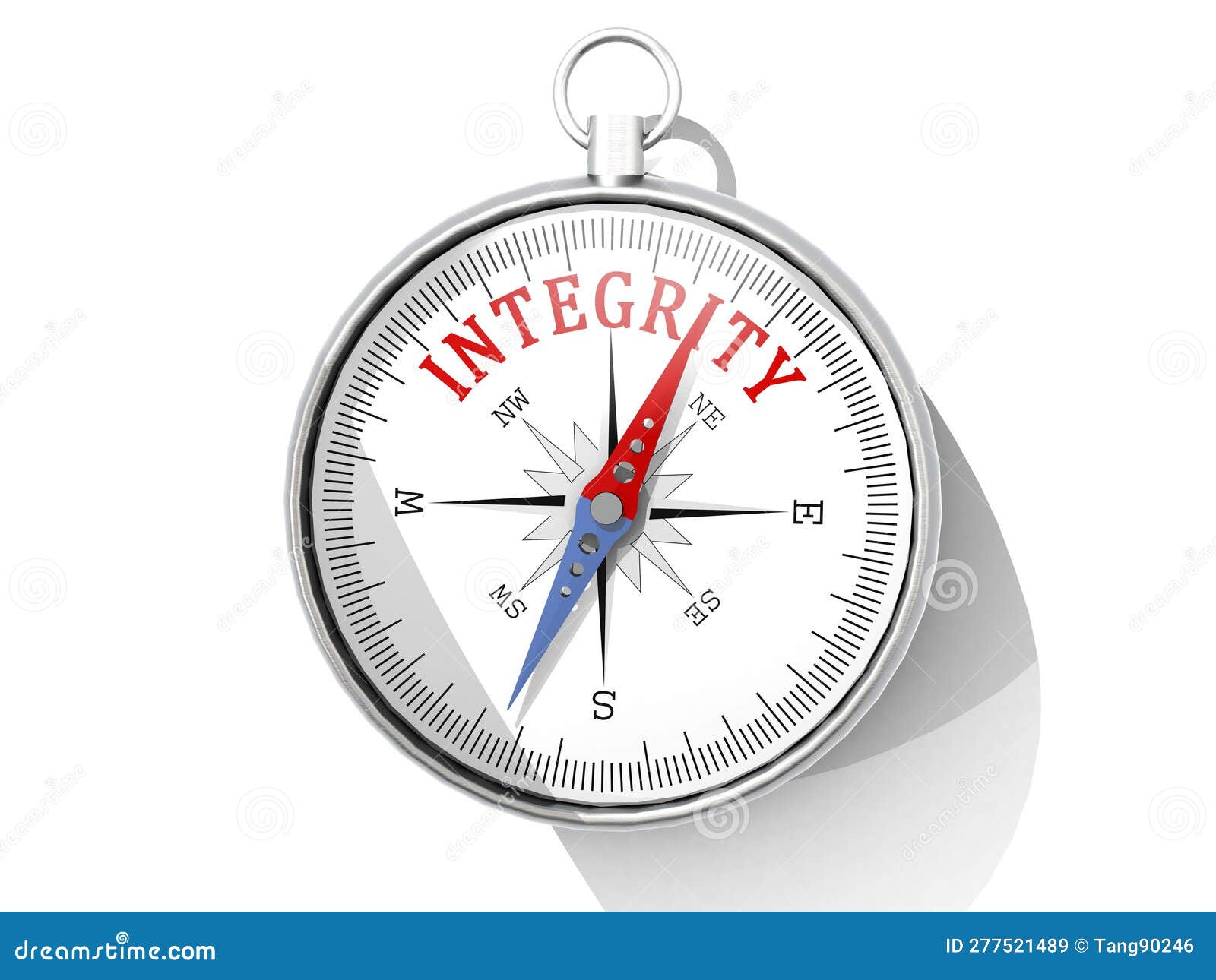 Integrity Word Printed on Compass Isolated Stock Illustration ...