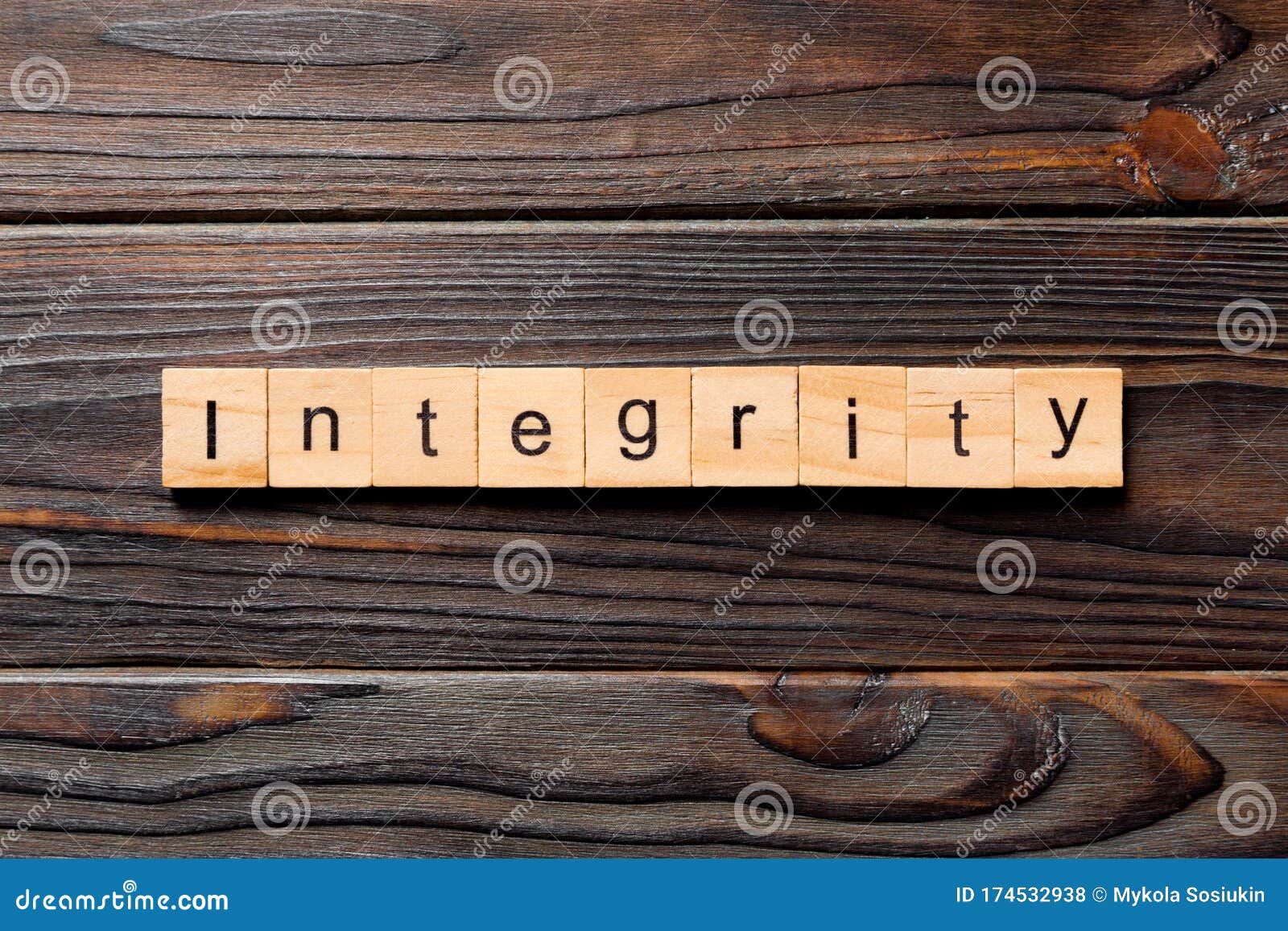 Integrity Word Written on Wood Block. Integrity Text on Table, Concept ...