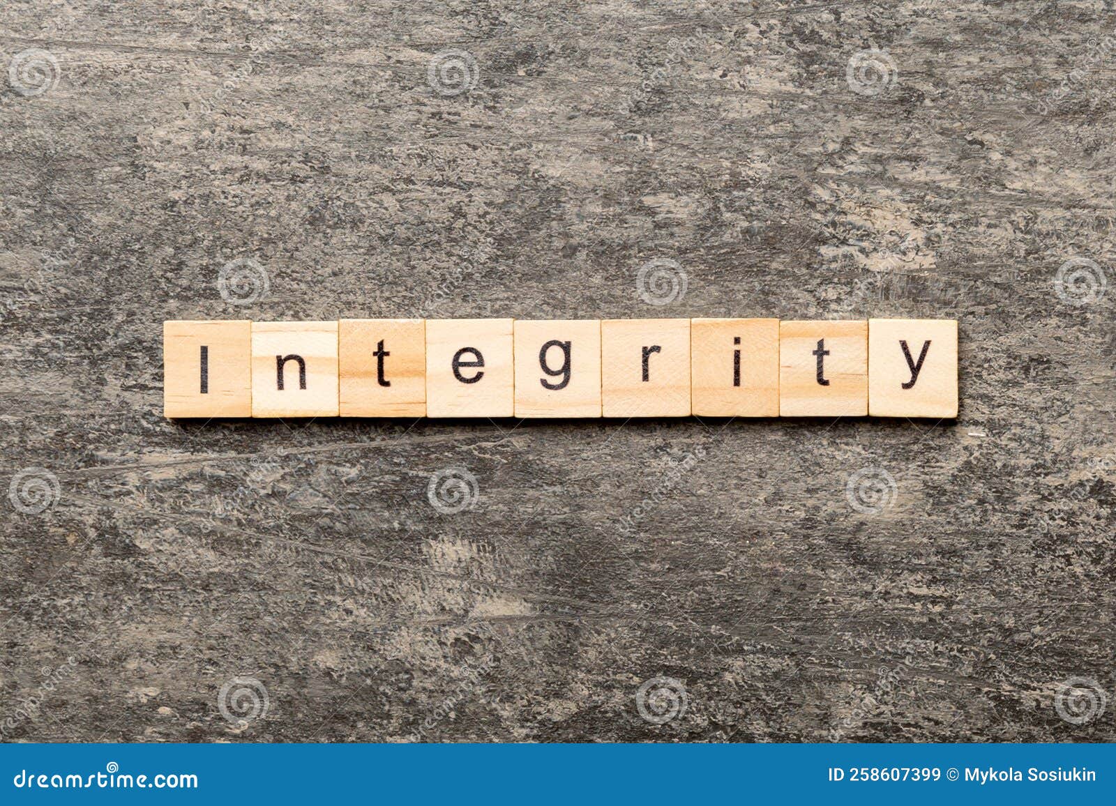 Integrity Word Written on Wood Block. Integrity Text on Table, Concept ...