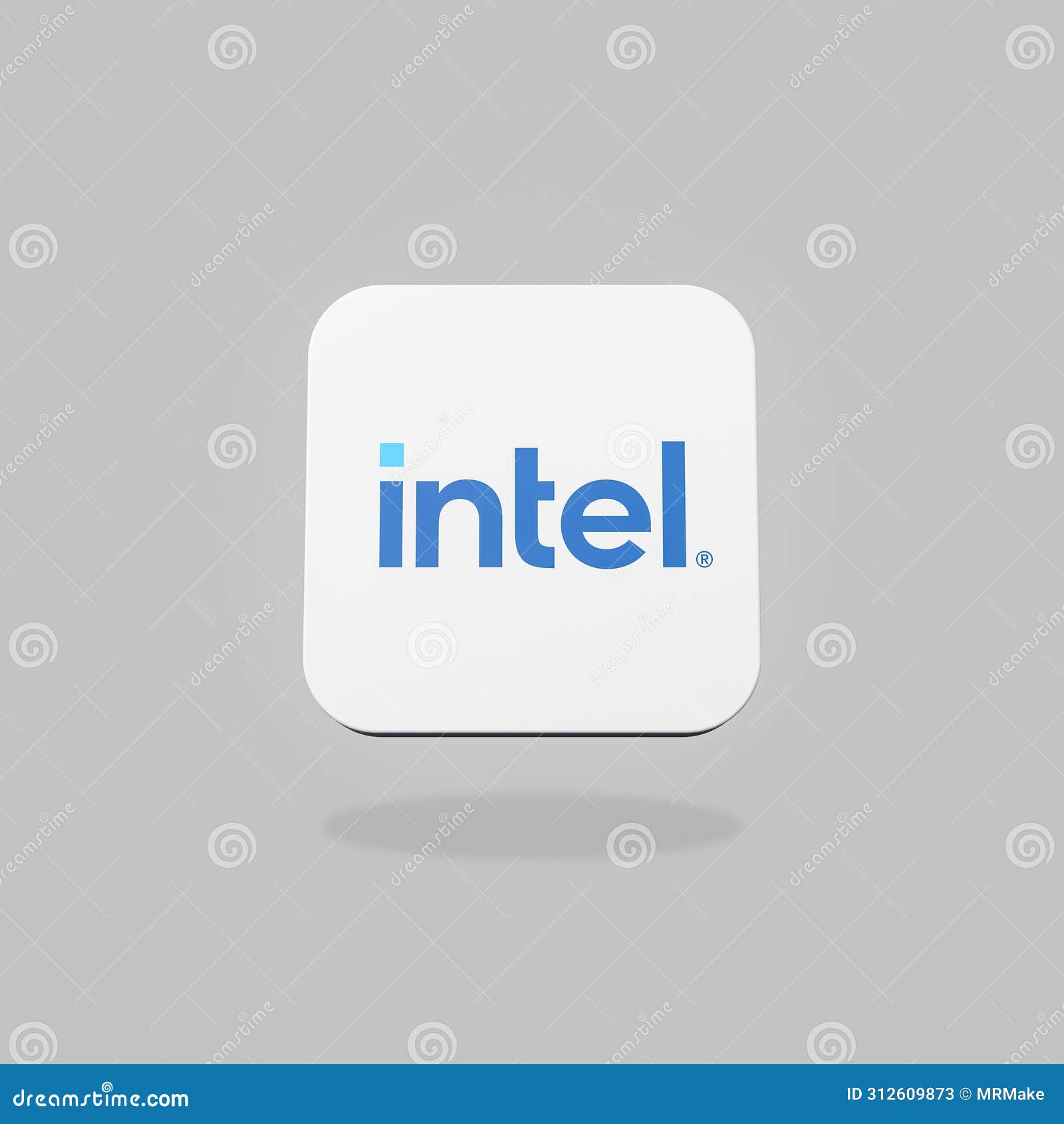 Intel App Icon on Flat Gray Background Editorial Stock Photo ...