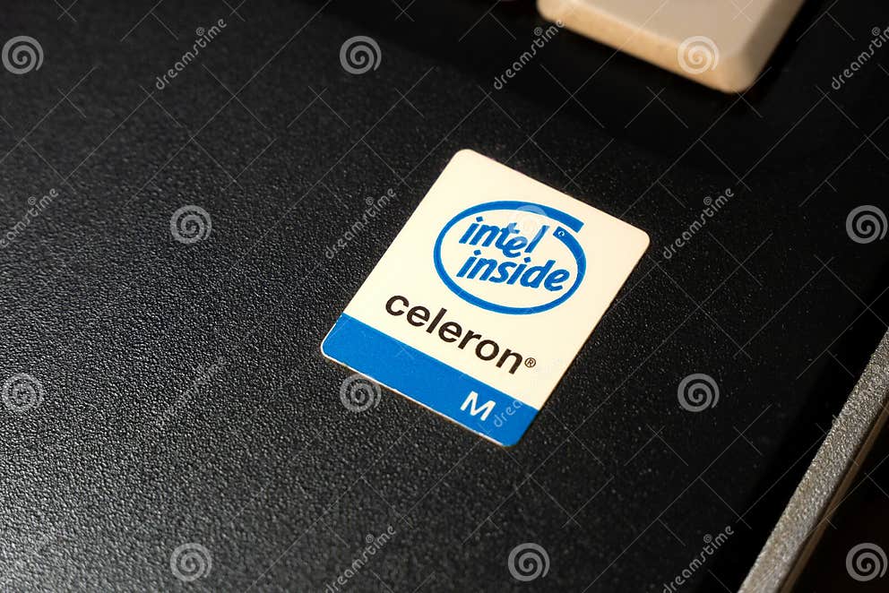 Intel Celeron Inside Old Obsolete Laptop Computer Manufacturer Sticker ...