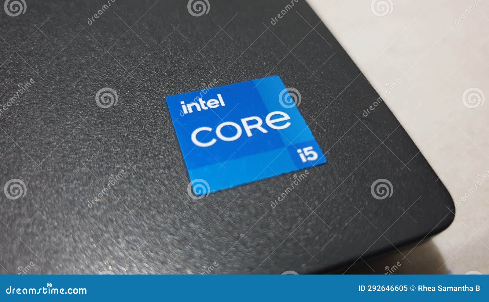 Intel Core i5 sticker logo stock image. Image of notebook - 292646605