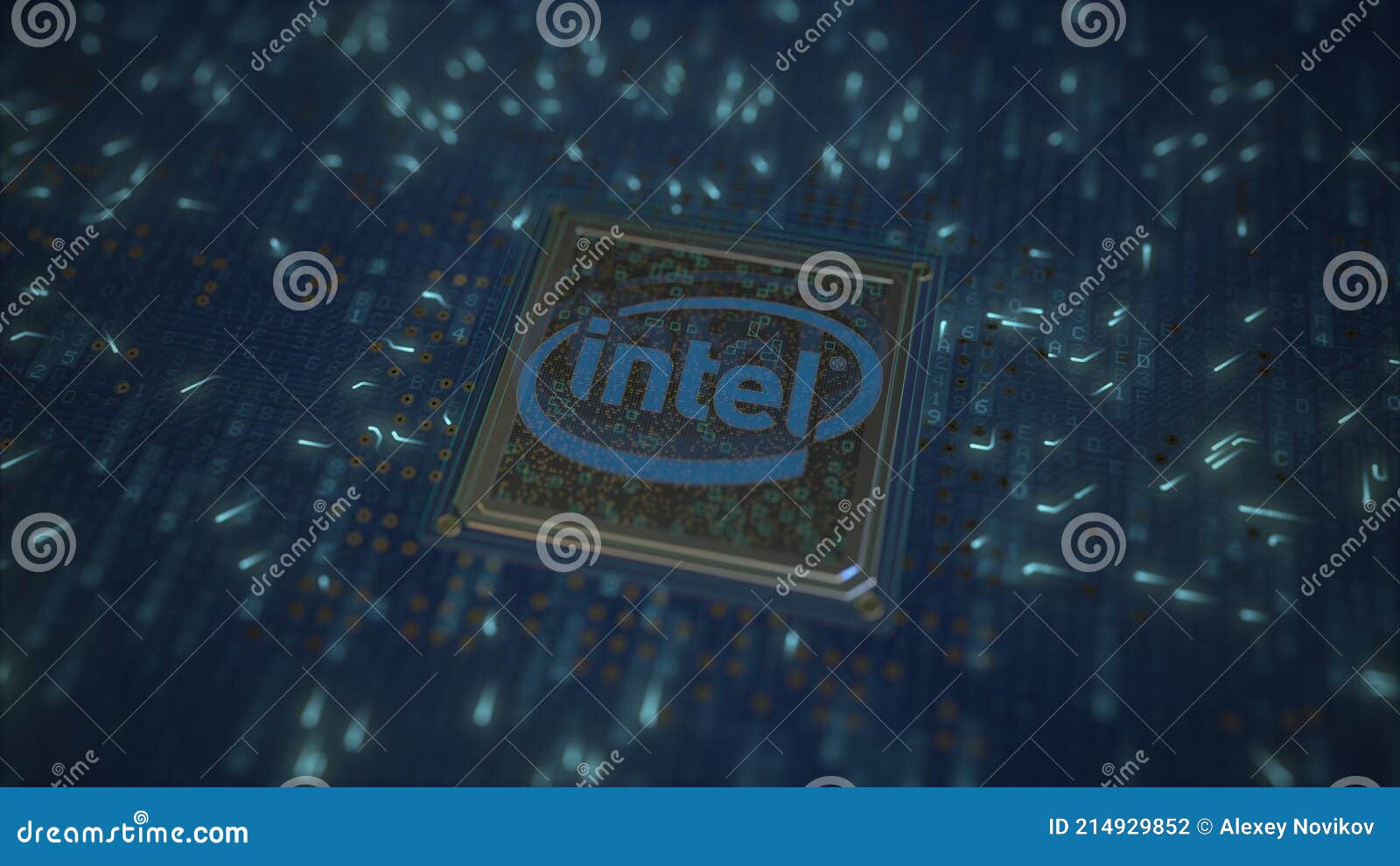 INTEL Logo On Piled Cartons. Editorial 3D Rendering | CartoonDealer.com ...