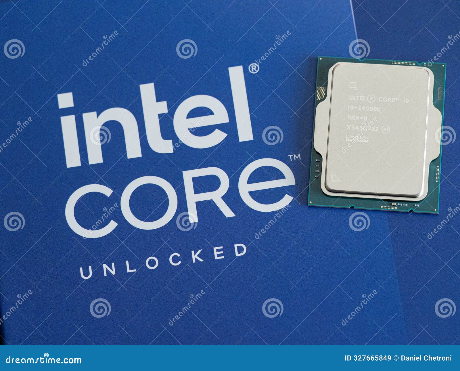 Intel Logo on an Intel Core 14th Gen I9-14900K Processor Case Editorial ...