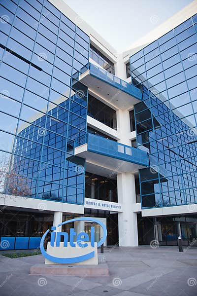Intel Sign at Corporate Headquarters. Editorial Photography - Image of ...
