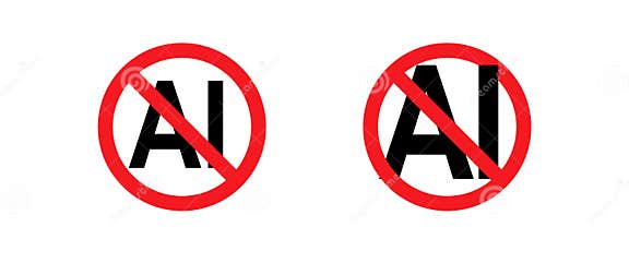 Inteligencia Artificial Vectorial Antiai Ilustración del Vector ...